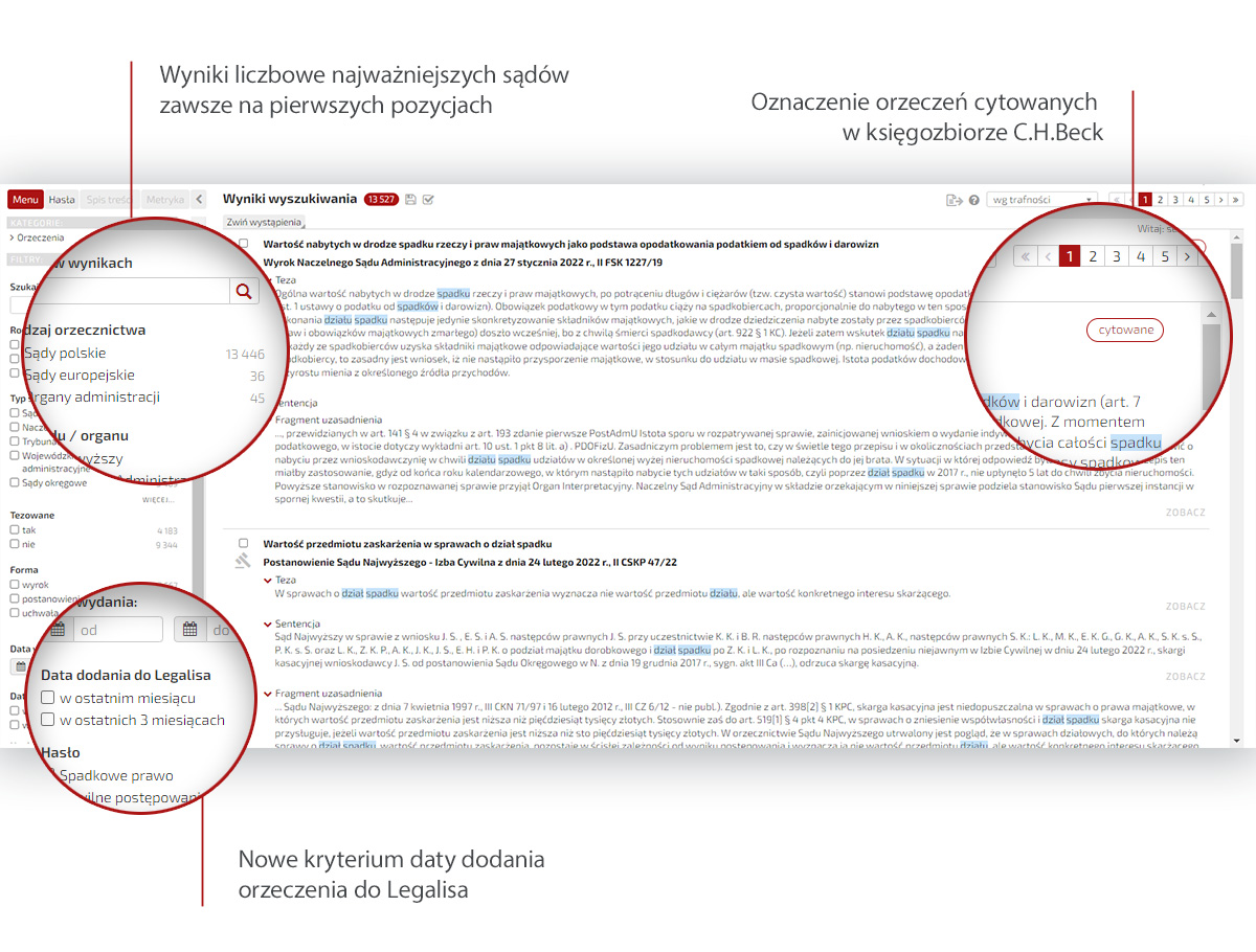 Orzecznictwo w Systemie Legalis w nowej odsłonie | C.H.Beck